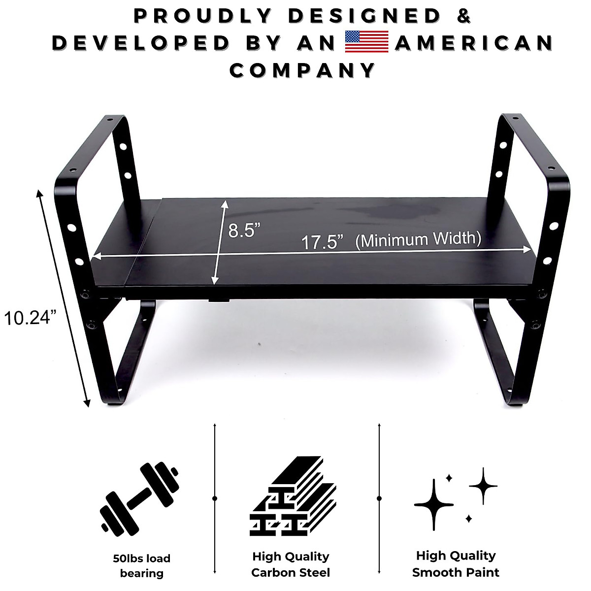 Expandable Kitchen Cabinet Shelf Organizers - Adjustable Height & Width Shelf Riser - Stackable Shelves - Pantry Shelf Organizer Rack - Cupboard Cabinet Storage Shelf Rack - Countertop Organizer