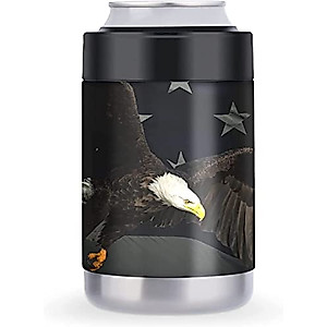 Extremus Temps Can Cooler, 12oz Stainless Steel Double Wall Vacuum Insulated Can Cooler – Iconic Laser Printed Designs - Stainless Steel Can Coozies Fits Standard Size Cans - Replaces Coozies for Cans