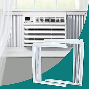 Daisypower Window Air Conditioner Side Panels Curtain Kit with Frame,Window AC Insulation Side Panel for AC Units Parts Replacement Screen (5,000 BTU)