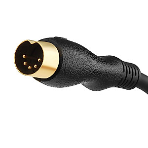EBXYA MIDI Cable Male to Male with 5 DIN Pins 10 Feet 2 Packs