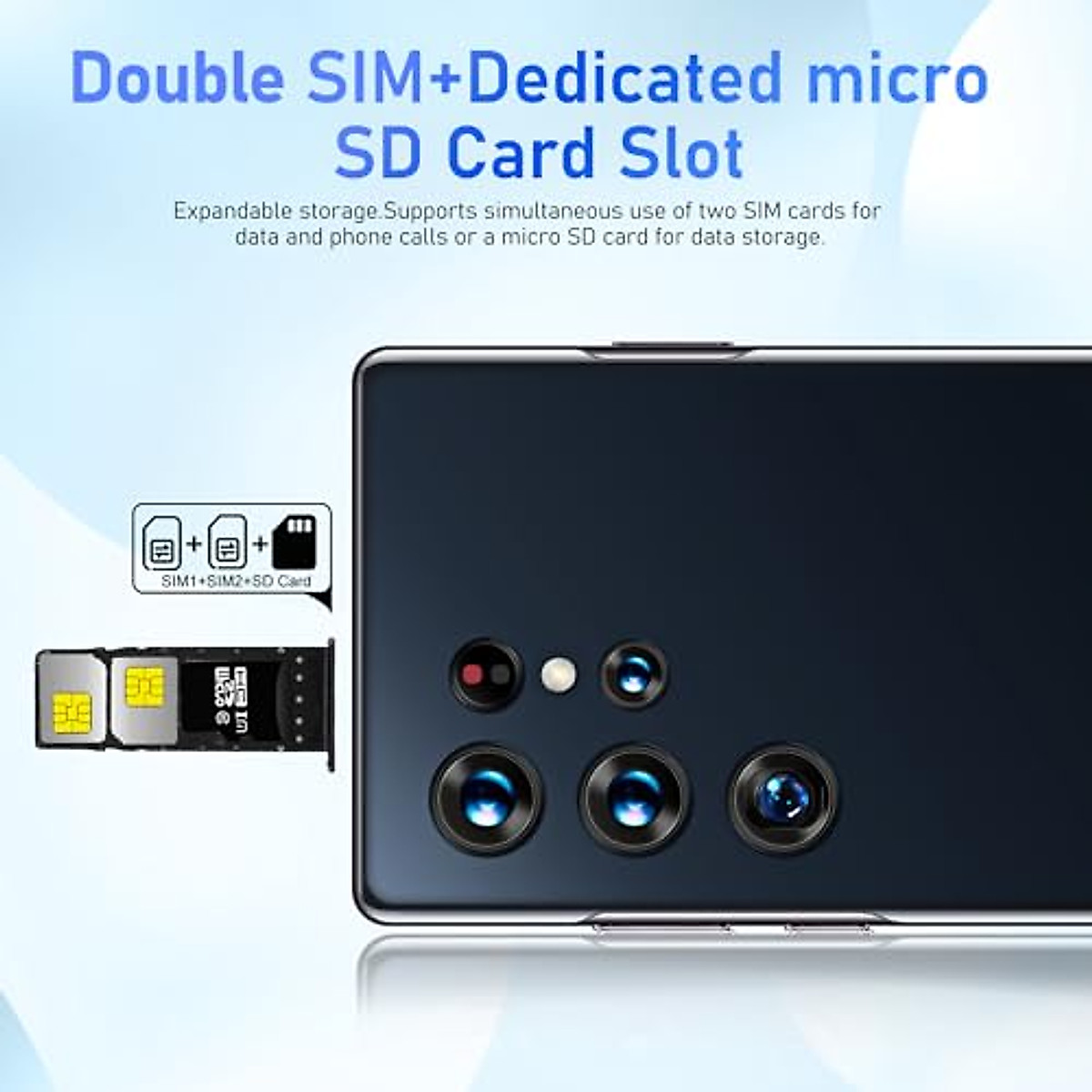 New S22 Ultra Smartphone 5G 7.3inch Full Screen 5G 16GB RAM 1TB ROM 7300Mah Mobile Phones Global Version 100MP HD Triple Camera Multi Language Support,Green-1TB