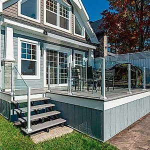 Pylex 13904 Riser 4 Steps Steel Stair Stringers, Black