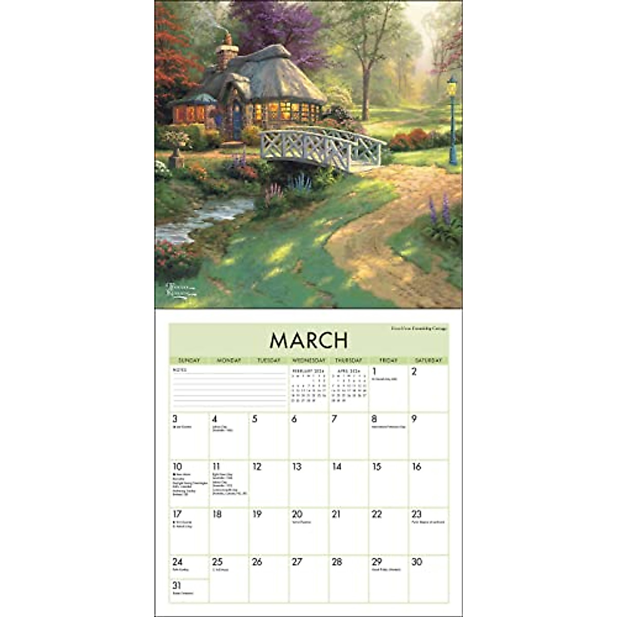 Thomas Kinkade Studios 2024 Mini Wall Calendar