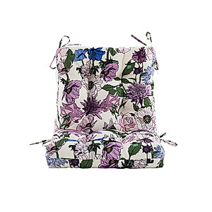 ARTPLAN Outdoor Chair Cushions Seat & Low Back,40"x20"x4",Tufted Thick Patio Outside Wicker Chair Seat Cushion Clearance with Ties for Outdoor Furniture,1 Count,Floral