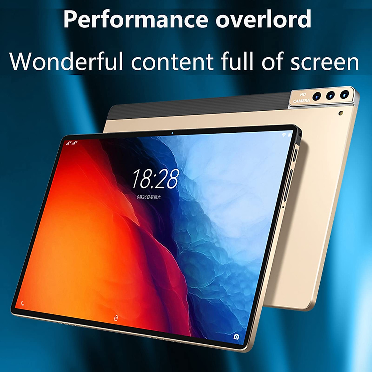 Vikye Tablet 10 inch Android Tablet,Android 11 Tablet Octa Core CPU Processor,128GB Expand,12GB RAM 128GB ROM 7000MAH Battery 8MP Camera,Support 5G WiFi Fast Charging,Long Battery Life