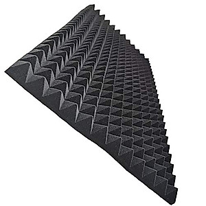 4PACK 48 "X 24 "X 2" Black Acoustic Panels Studio Soundproofing e Tiles,