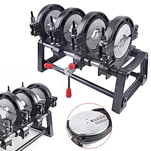 DNYSYSJ Pipe Welder Electric Tube Butt Fusion Welding Machine 4 Clamps Hot Melt Solder for PE PP PB PVDF HDPE PVC 63-160mm 2.48"-6.30"