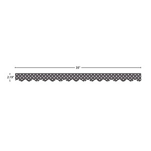 Teacher Created Resources Gray Polka Dots Scalloped Border Trim (5495)