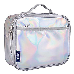 Wildkin Kids Insulated Lunch Box Bag for Boys & Girls, Reusable Kids Lunch Box is Perfect for Elementary, Ideal Size for Packing Hot or Cold Snacks for School & Travel Bento Bags (Holographic)