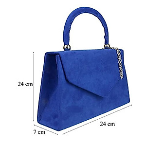 Girly HandBags Retro Plain Clutch Bag Lilac