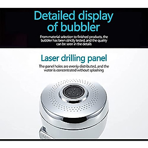 Newly Upgraded 360° Rotatable Faucet Nozzle, Removable Kitchen Faucet Nozzle Replacement, Splash-Proof Faucet Booster Shower and Water-Saving Faucet for Kitchen Bathrooms