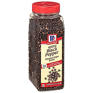 McCormick Whole Black Pepper (Made with Whole Peppercorns), 17.5 oz