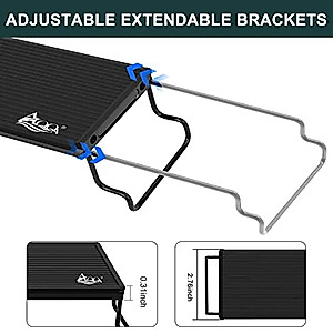 AQQA Aquarium Light with 14 Fish Tank Light Modes Adjustable Brightness Timer 15W LED Aquarium Light for Plants， Aluminum Alloy Shell Extendable Brackets Fit for 12-20 Inch Fish Tank