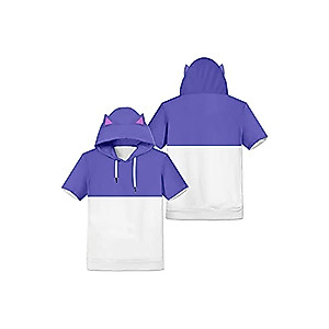 Beowyro Adult Kids The Owl House Luz Noceda T-Shirt Adult Pullover Hoodie TOH Cosplay Costume Short Sleeve Shirts Halloween