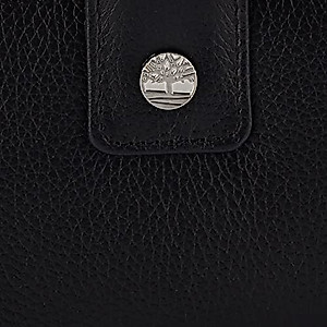 Timberland womens Leather RFID Small Indexer Wallet Billfold, Black, One Size US