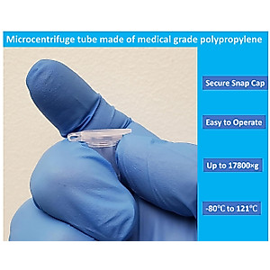 Polypropylene 1.5 ml Micro-centrifuge Tube with Snap Cap, Natural (Pack of 500)