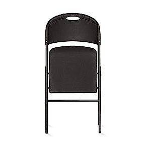 Amazon Basics Folding Plastic Chair with 350-Pound Capacity - Black, 6-Pack