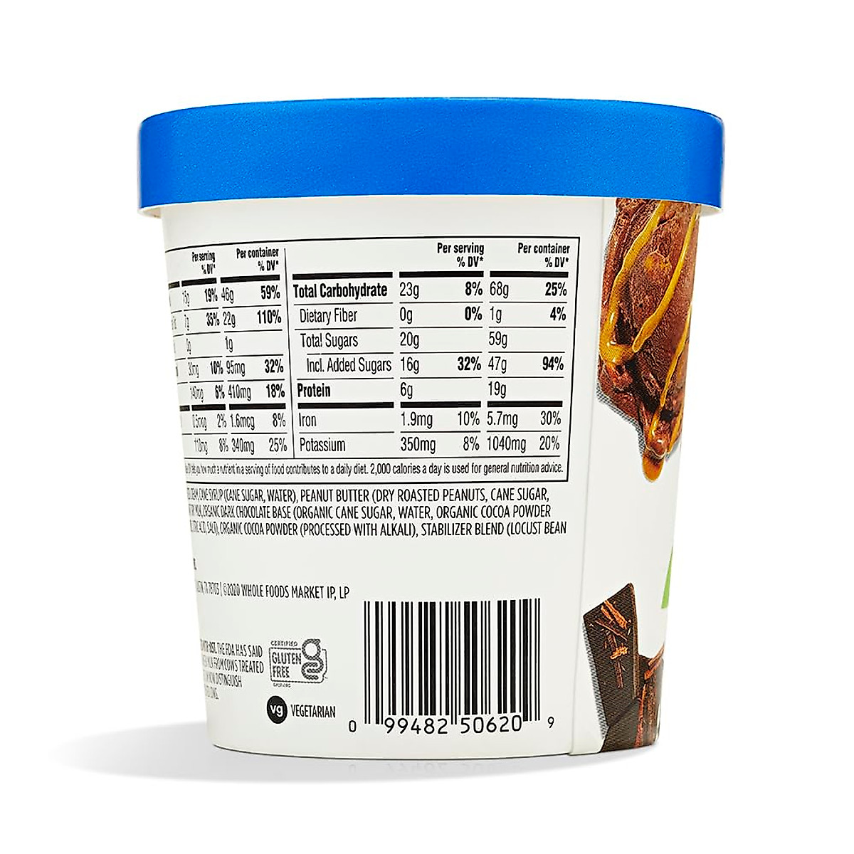 365 by Whole Foods Market, Ice Cream Chocolate Peanut Butter, 16 Ounce