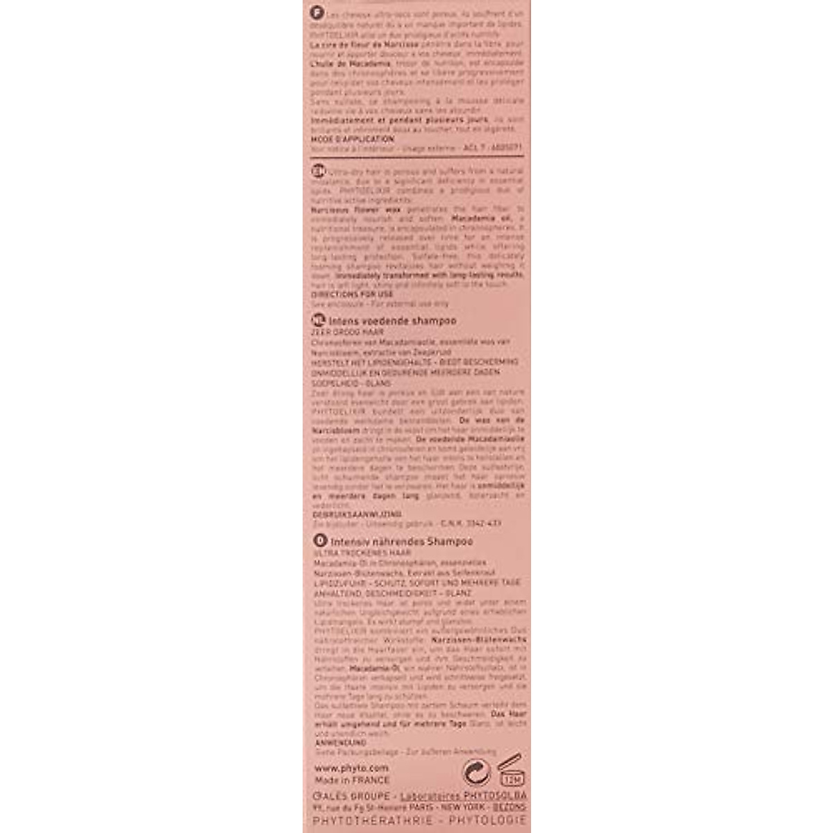 PHYTO Phytoelixir Intense Nutrition Shampoo, 6.7 Fl Oz