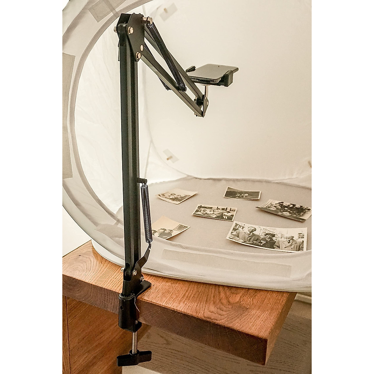 All-in-One Scanning Bundle for Slides & Negatives with Photo Tent, Light Pad, Phone Mount, Macro Lens, & Cotton Gloves