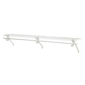 ClosetMaid 5632 Super Slide Ventilated Shelf Kit With Closet Rod, 6' by 12", White