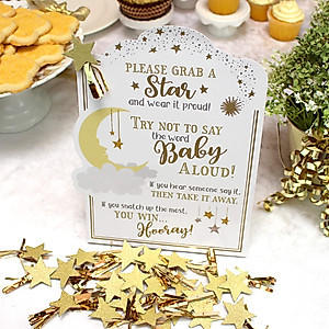 Lillian Rose Twinkle Little Star Baby Shower Game Set, Gold