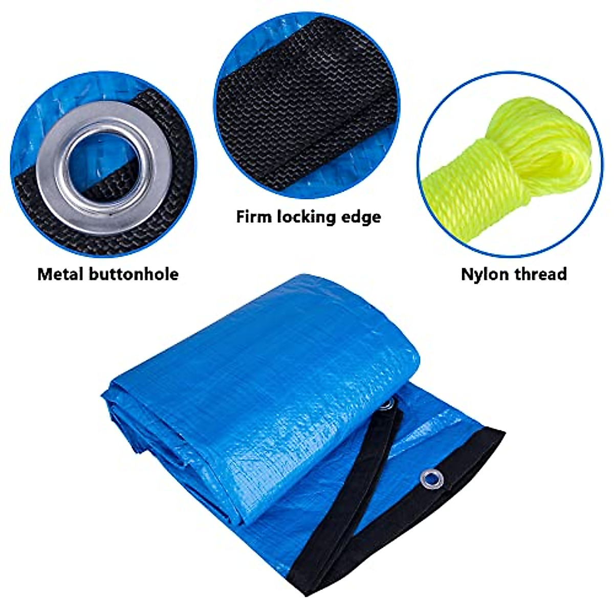 DECOHS 15ft Dust Pool Cover Protector-Solar Cover for Round Frame Pools-Pool Cover for Round Inflatable-Pool Cover Protector Heat Retaining Blanket (15FT)