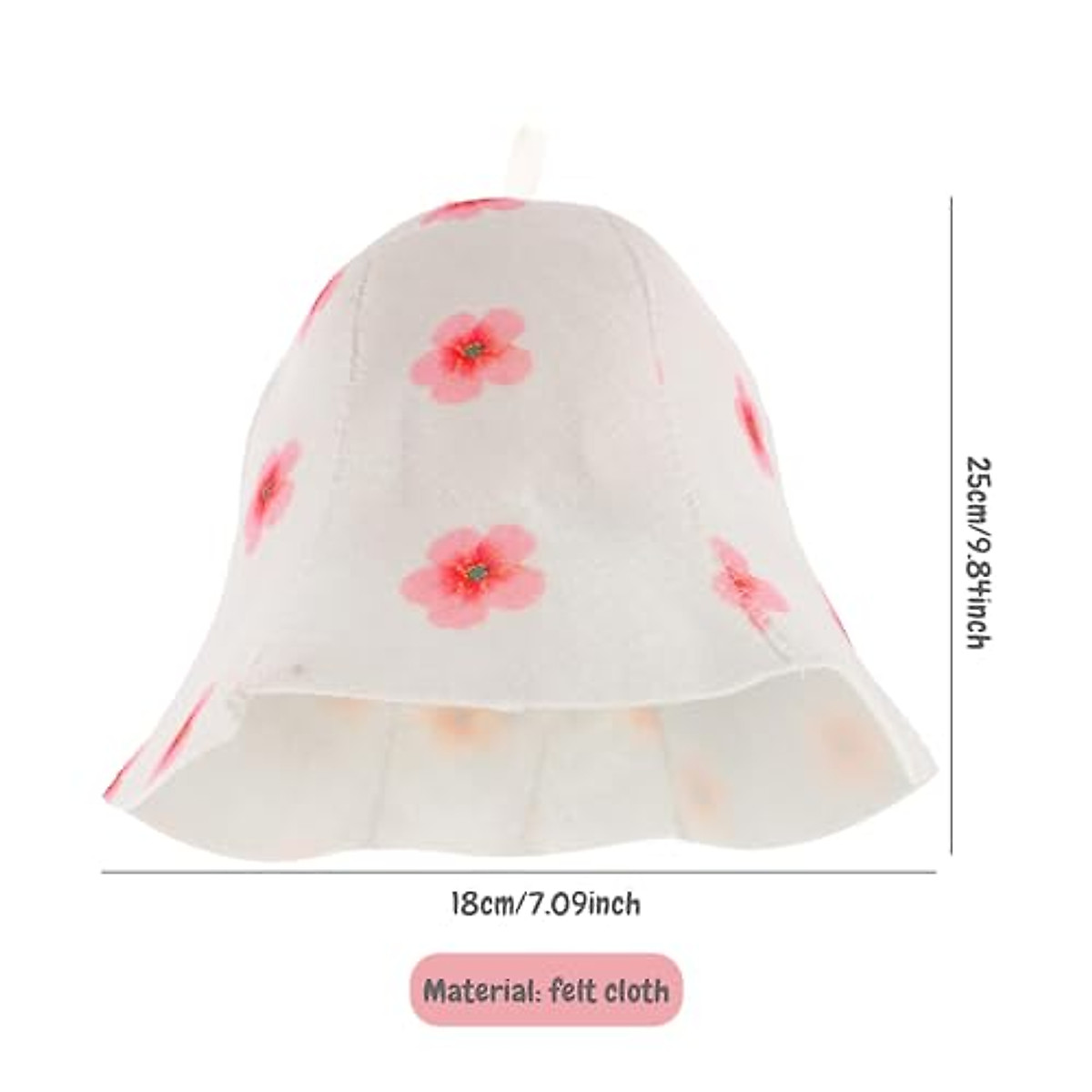 Kalastussaari Sauna Hat, Felt Banya Hat, 7.1x9.8 inch Wool Sauna Hat, Sunproof Breathble Sauna Hat for Women Men, Vaporarium Bath Sauna Accessories Style 1, Sauna Hat