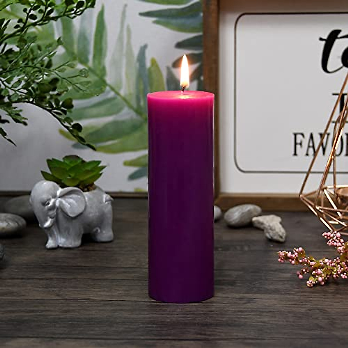 Zest Candle Pillar Candle, 2 by 6-Inch, Purple