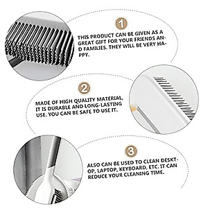 COLLBATH 2 Pcs Set Household Multifunctional Cleaning Brush Multipurpose Cleaner Household Cleaner Sweeper Broom Dust Removal Brush Table Broom Keyboard Cleaner Kid Broom White