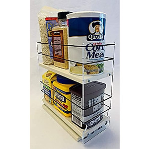 Vertical Spice - 4x2x11 DC - Storage Organizer Drawer with 2 Tiers - Heavy Duty - Size: 4.6" Width x 10.75" Height x 10.6" Depth - MADE IN USA
