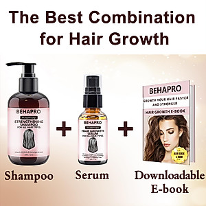 Rosemary Oil Hair Growth Serum w/Hair Growth Shampoo,Biotin Castor Oil Argan Oil Hair Growth Products for Thinning Hair & Hair Loss,Womens Gifts for Christmas Stocking Stuffers for Women Her Wife Mom