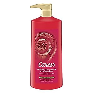 Caress Exfoliating Body Wash with Pump Tahitian Pomegranate & Coconut Milk 25.4 fl. Oz.