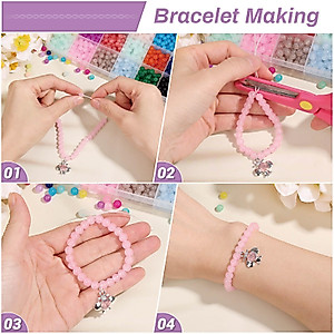 Audab 1600 Pieces 6mm Round Glass Beads for Jewelry Making, 32 Colors Crystal Beads for Bracelets Jewelry Making and DIY Crafts(6mm, 32 Colors)