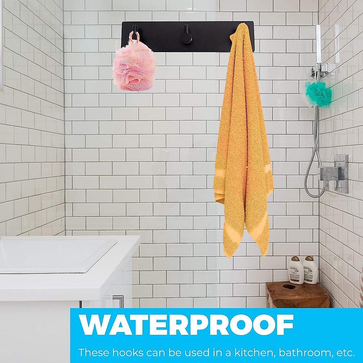 Key Hooks for Wall, Key Holder for Wall Decorative with 3 Key Hooks, Coat Hanger, Purse Hanger, Towel Hook, Easy Mount Key Hangers for Wall, Entryway, Bathroom, Living Room, Kitchen