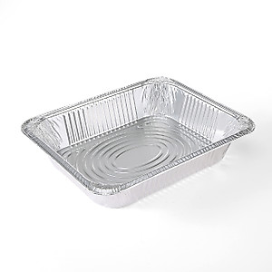 Glad Disposable Half Size Aluminum Steam Pans - 2 Count, 12.5 x 10.25 x 2.5 Inches, Foil Pans for Steaming