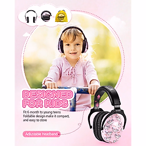 ZOHAN EM030 [Upgraded] Kids Hearing Protection Safety Earmuffs | Adjustable Ear Defenders Fit for Toddlers, Children and Young Teens