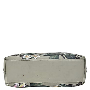 Anuschka Women’s Hand Painted Genuine Painted Leather Medium Frame Crossbody - Floral Passion