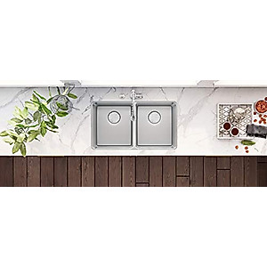 Ruvati 28-inch Undermount Kitchen Sink 50/50 Double Bowl 16 Gauge Stainless Steel - RVM5077