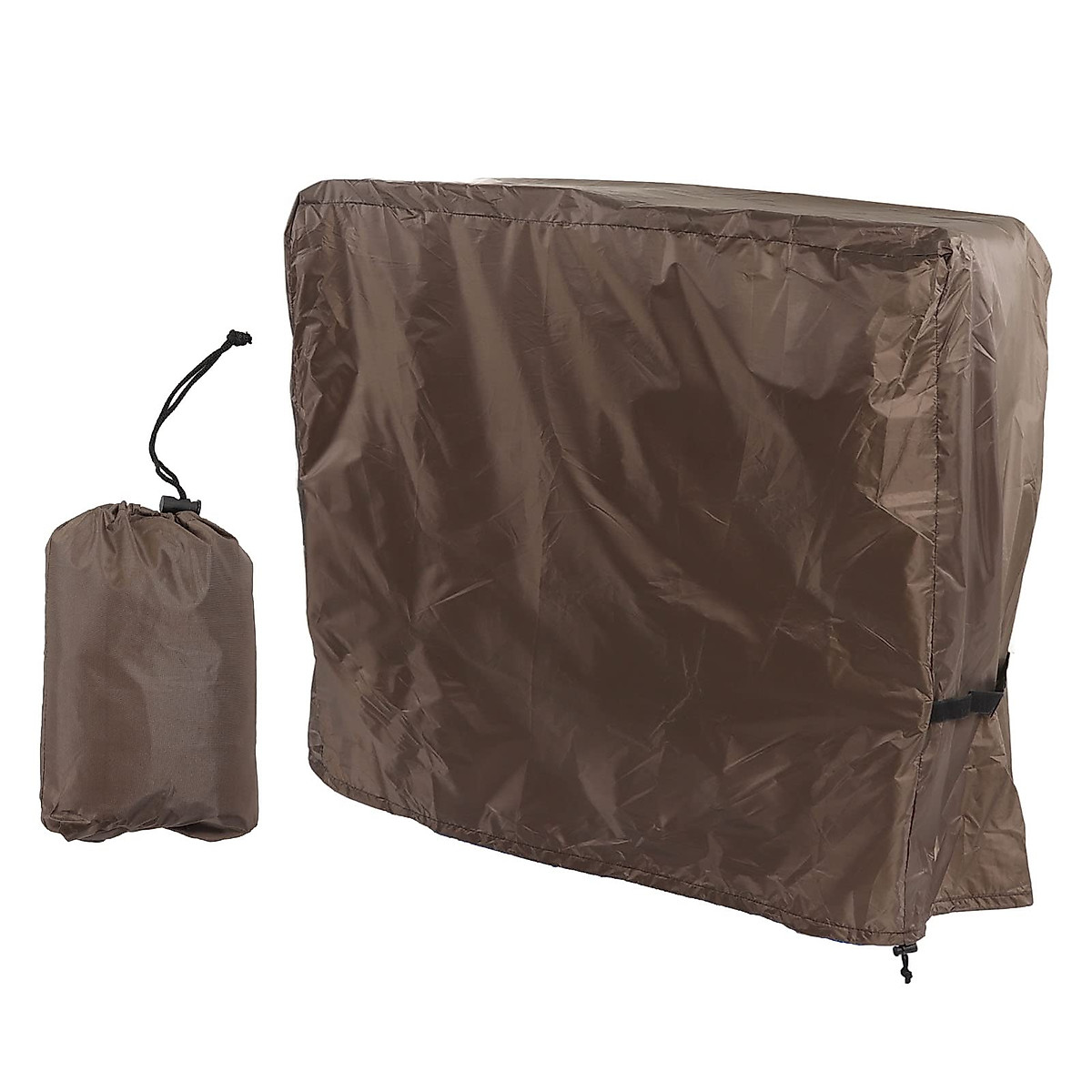 TOPINCN Rolling Cooler Cart Cover, Cooling Bins Kitchen Storage Waterproof Cart Cover Buffet Grill Table Cover Outdoor Dining Beverage Cart Cover Party Cooler Cover (Brown)