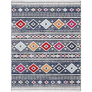SAFAVIEH Adirondack Collection 6' x 9' Grey/Beige ADR221F Moroccan Boho Non-Shedding Living Room Bedroom Dining Home Office Area Rug