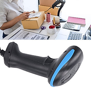 Multifunctional Handheld USB Wired 1D 2D Barcode Scanner with Fast Scanning Speed and Recognition Rate for Supermarket Convenience Store Library Pharmacy Retail and