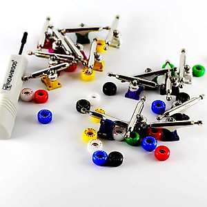 NOAHWOOD Fingerboards Crown LOGO Wheels iii White (ABEC-5 Bearing) + (Gift Prince Trucks) (Gift 34mm Silvery Hanger + White Baseplate)