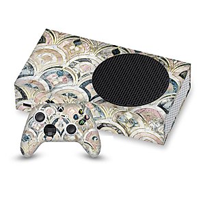 Head Case Designs Officially Licensed Micklyn Le Feuvre Art Deco Tiles in Soft Pastels Art Mix Vinyl Sticker Gaming Skin Case Cover Compatible with Xbox Series S Console and Controller Bundle