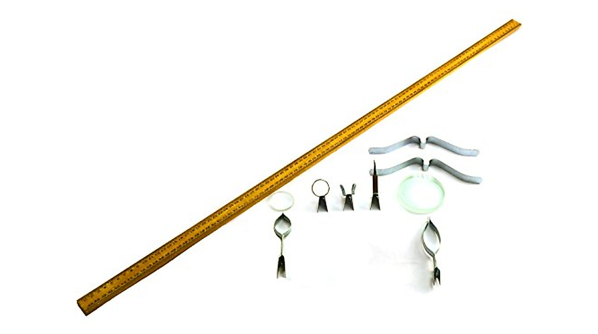 Premium Meter Stick Optical Bench Kit with Lenses
