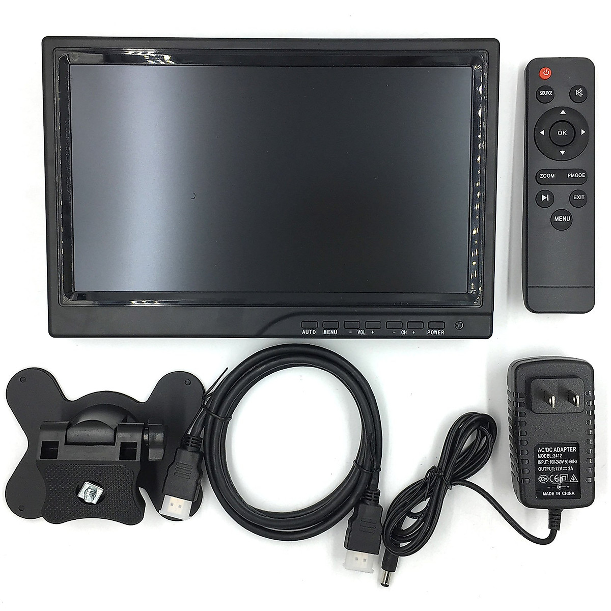 LOVPAIN10.1inch LCD Monitor with HDMI VGA USB AV BNC Support Input Source 366X768 IPS LCD Screen