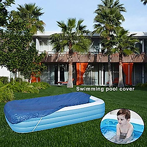 No-Branded GUANGLU Swimming Pool Cover Rectangular 120x72x22 in Inflatable Pool Cover Cloth UV-Resistant for Garden Outdoor Paddling Family Pools Protector