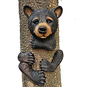 Claratut Bear Sculpture Garden Decor Tree Huggers - Bear Tree Peeker Garden Ornament Outdoor Decor Yard Art