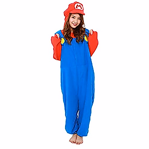 Super Mario Bros Kigurumi Onesie (Mario) (One Size) Multi