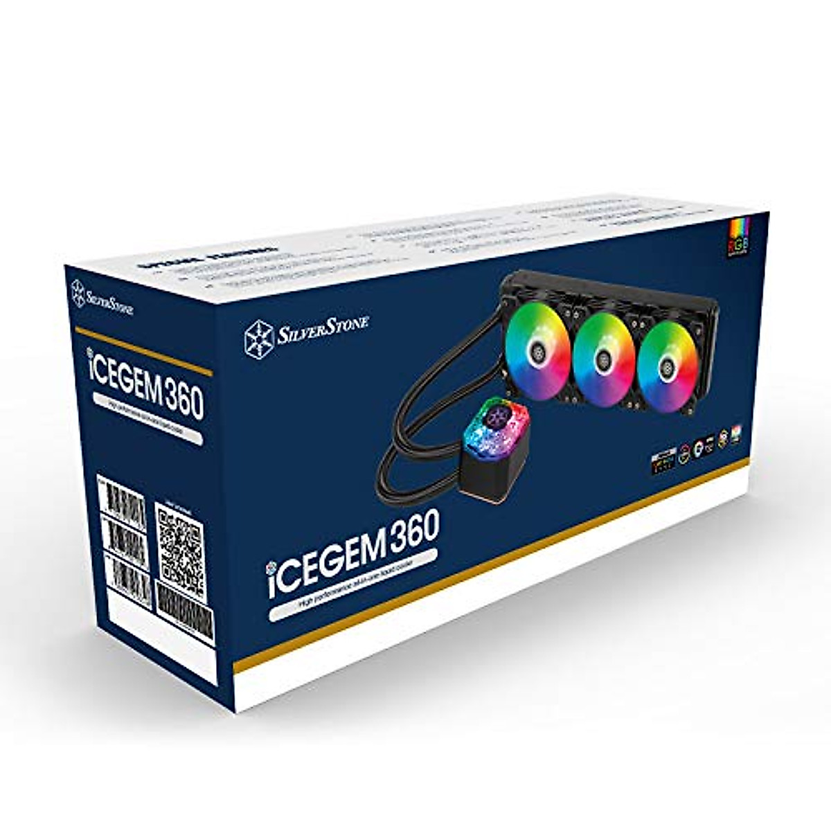 SilverStone Technology IceGem 360, 360mm All-in-one Liquid Cooler for AM5 & Threadripper TR5 / SP6, SST-IG360-ARGB